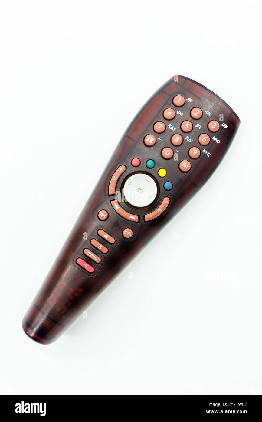 netbox netgem digital television tv remote control isolated on white ...