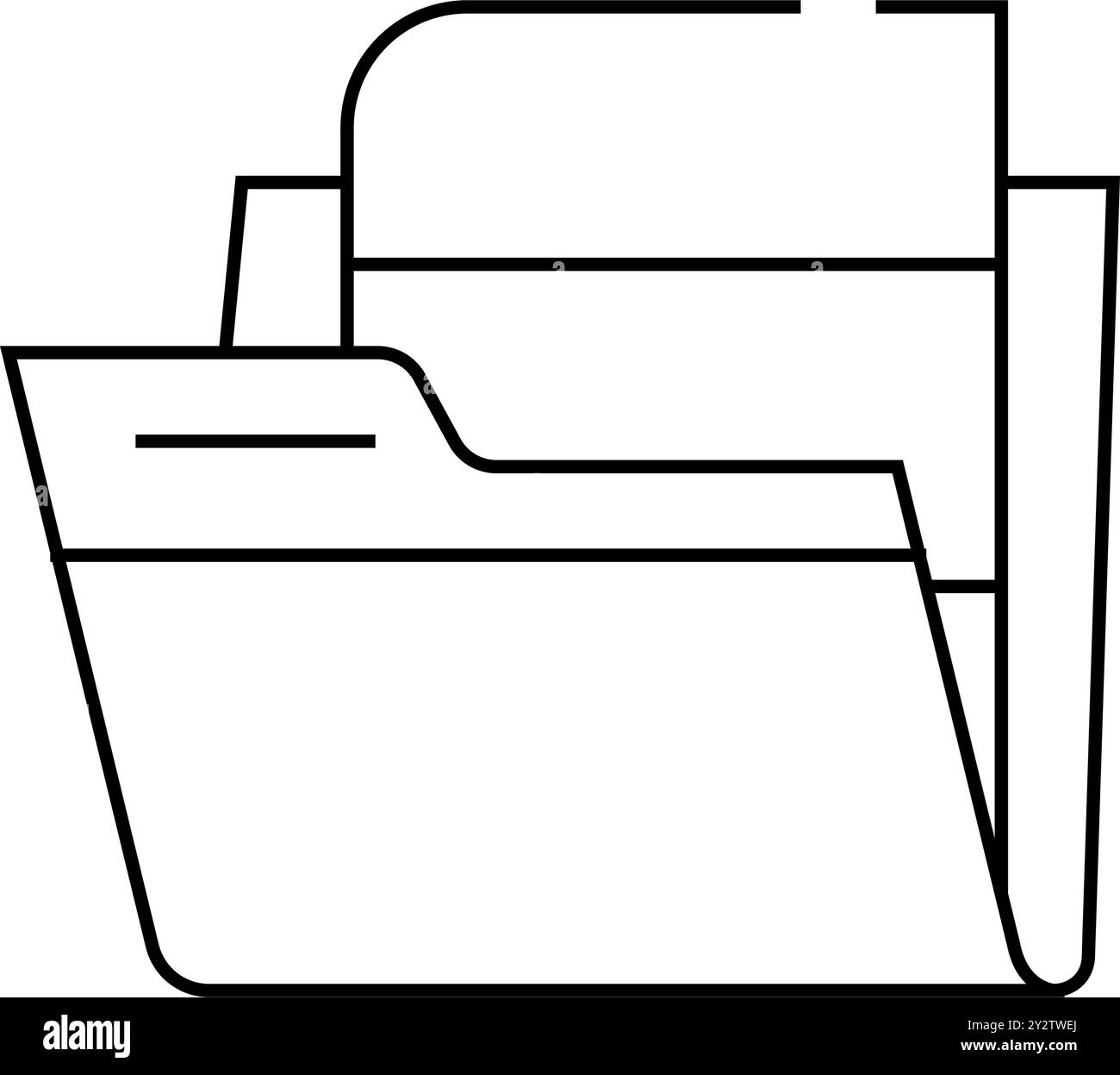 folder with digital file line icon vector illustration Stock Vector ...