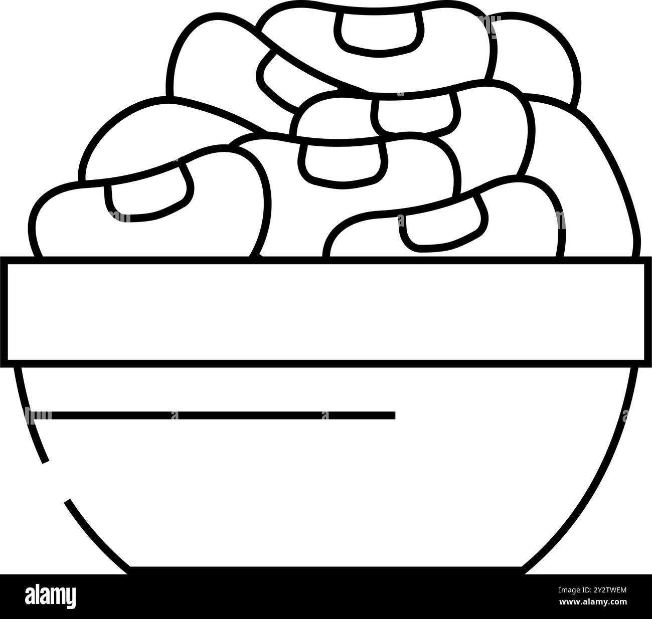 beans bowl line icon vector illustration Stock Vector Image & Art - Alamy