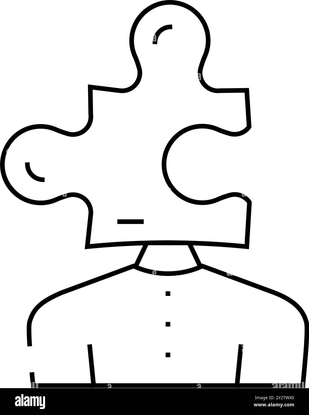 puzzle for resolve business problem line icon vector illustration Stock ...