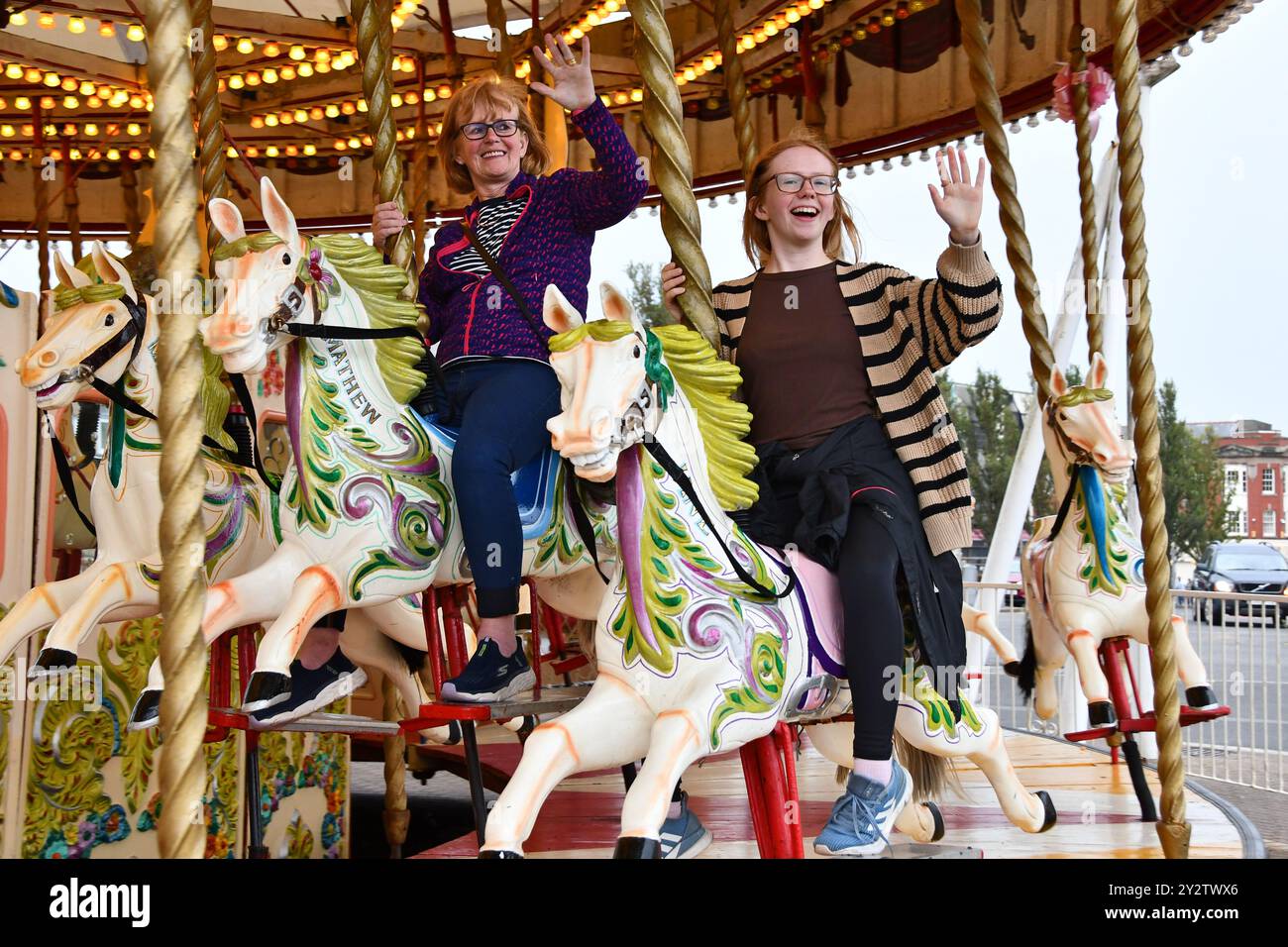 Merry-go-round, Southport, Lancs Stock Photo - Alamy