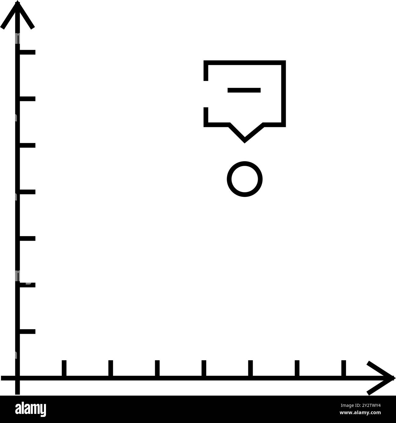dot plot visualization line icon vector illustration Stock Vector Image ...