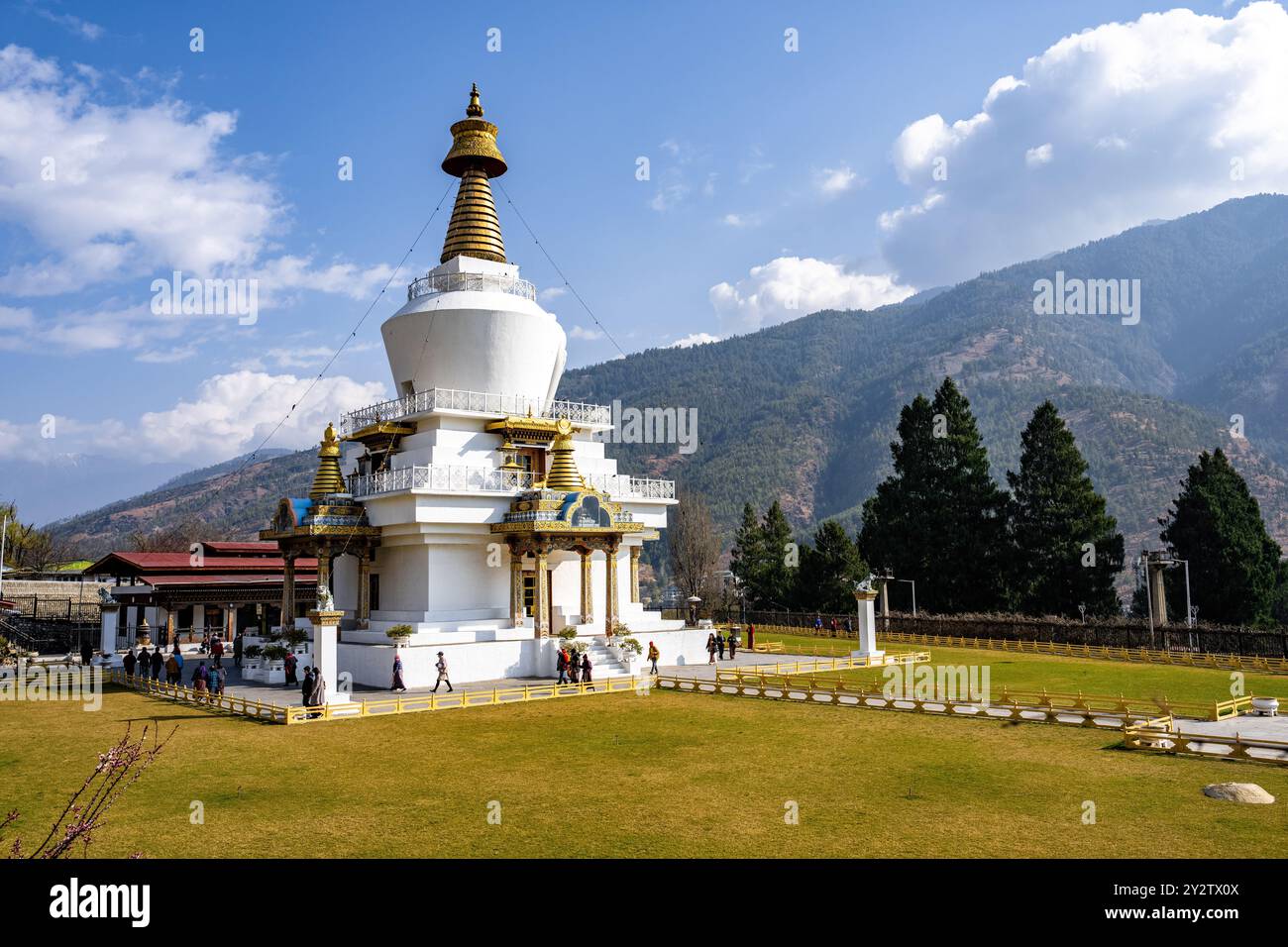 The Memorial Stupa Chorten, a Tibetan Buddhist temple in Thimphu ...