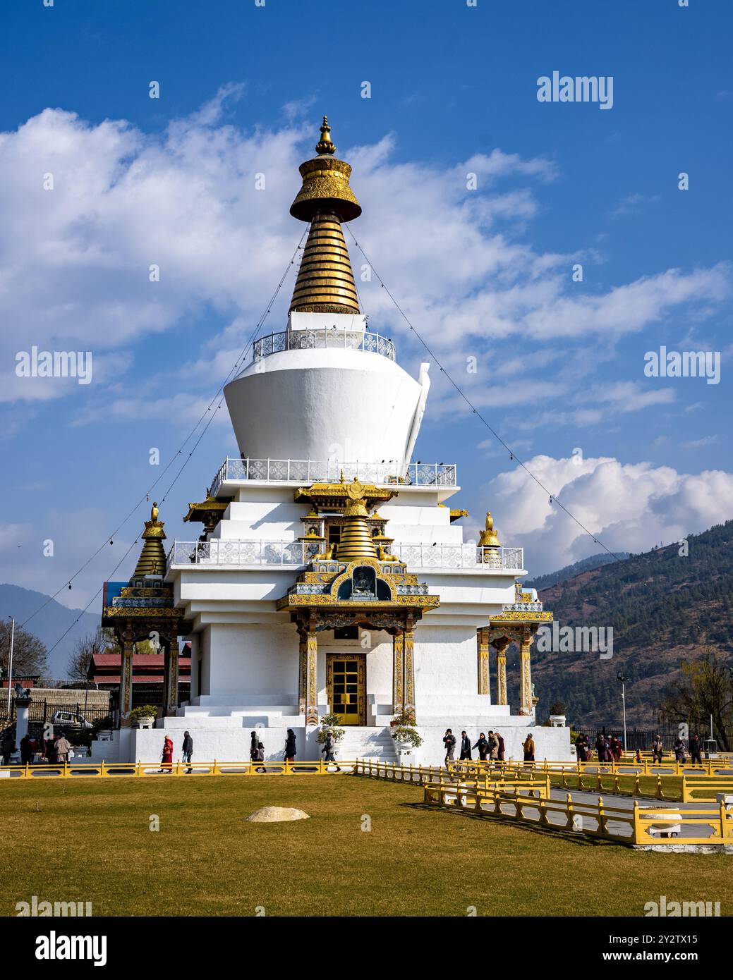 The Memorial Stupa Chorten, a Tibetan Buddhist temple in Thimphu ...