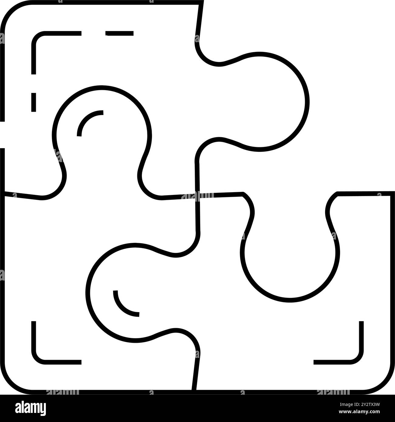 puzzle planning line icon vector illustration Stock Vector Image & Art ...