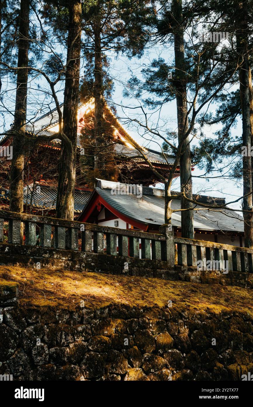 Ancient ornate shinto buddhist temple, traditional stone japanese ...