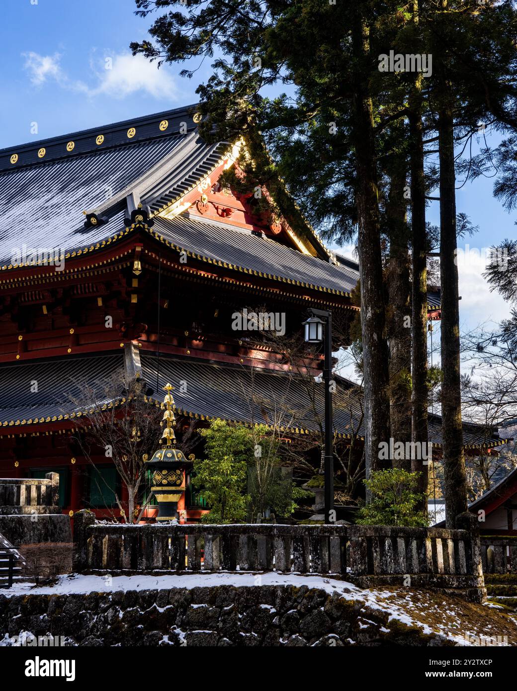 Ancient ornate shinto buddhist temple, traditional stone japanese ...