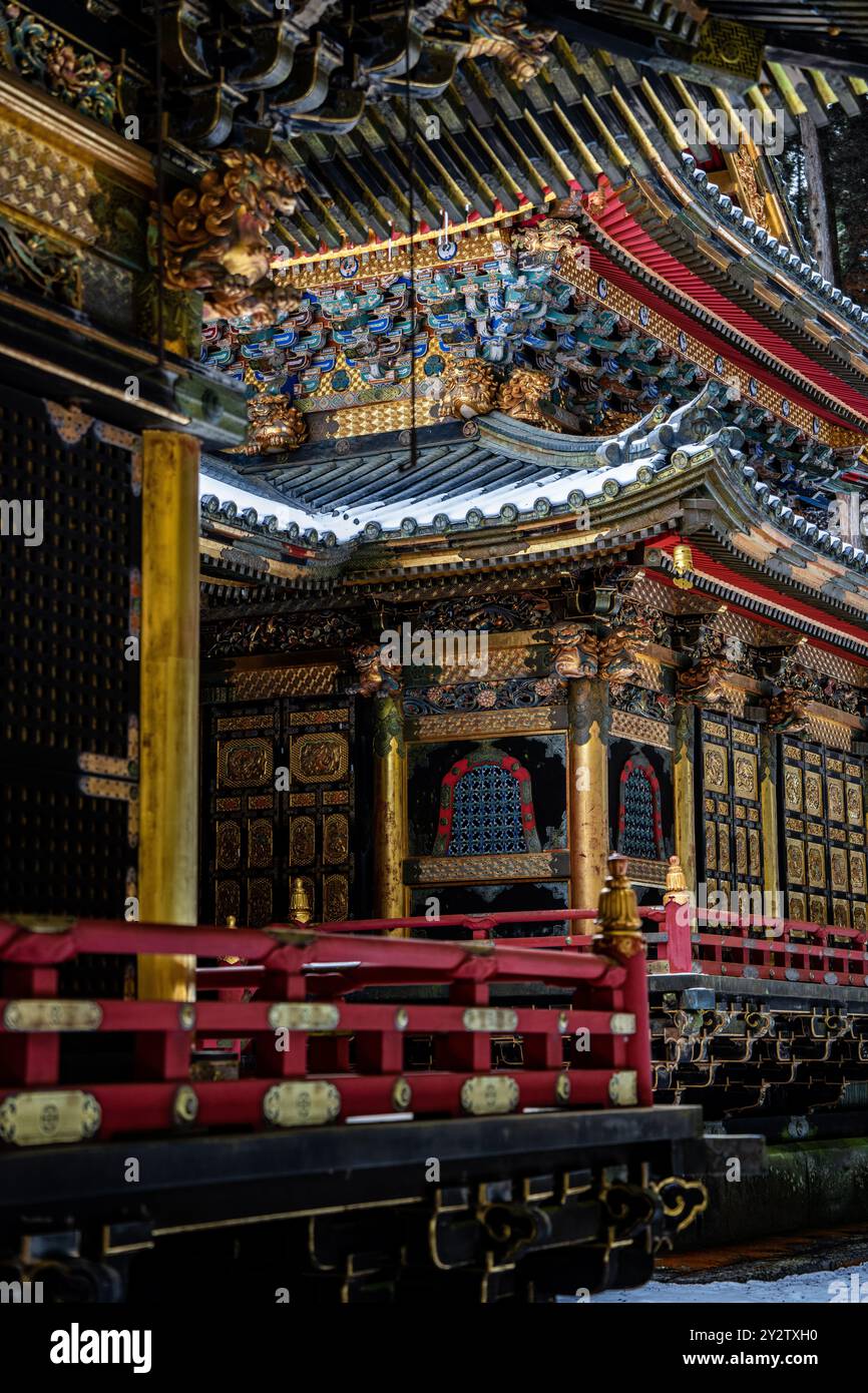 Ancient ornate shinto buddhist temple, traditional stone japanese ...