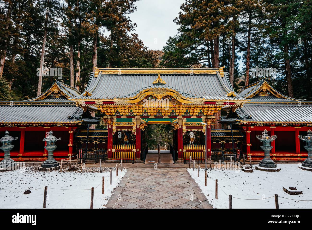 Ancient ornate shinto buddhist temple, traditional stone japanese ...