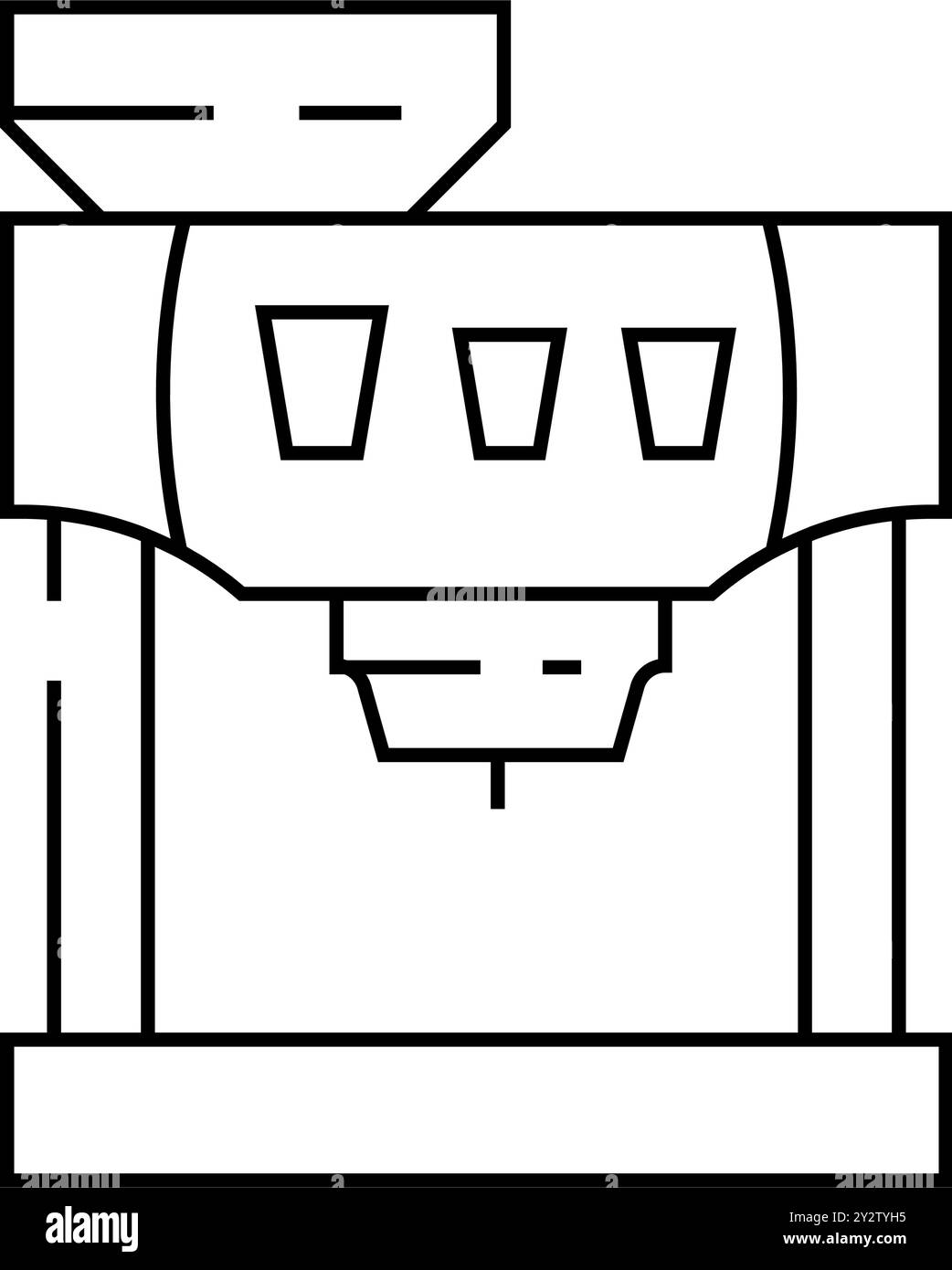 office coffee machine line icon vector illustration Stock Vector Image ...