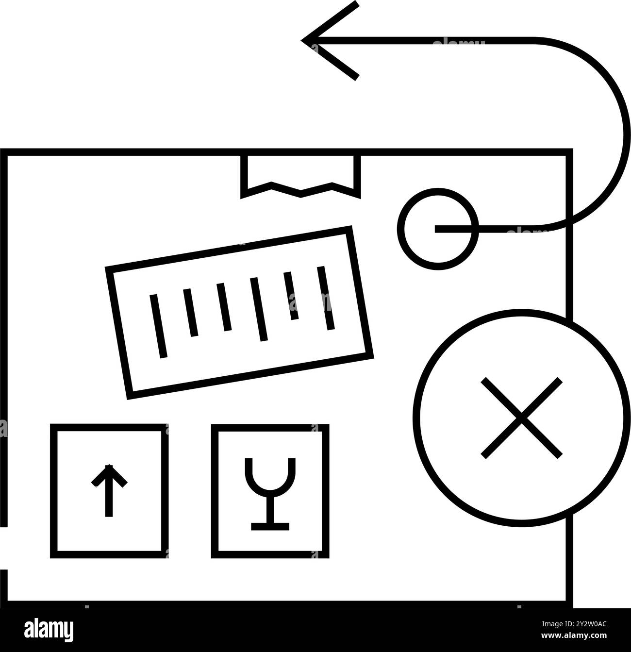 return of cargo line icon vector illustration Stock Vector Image & Art ...