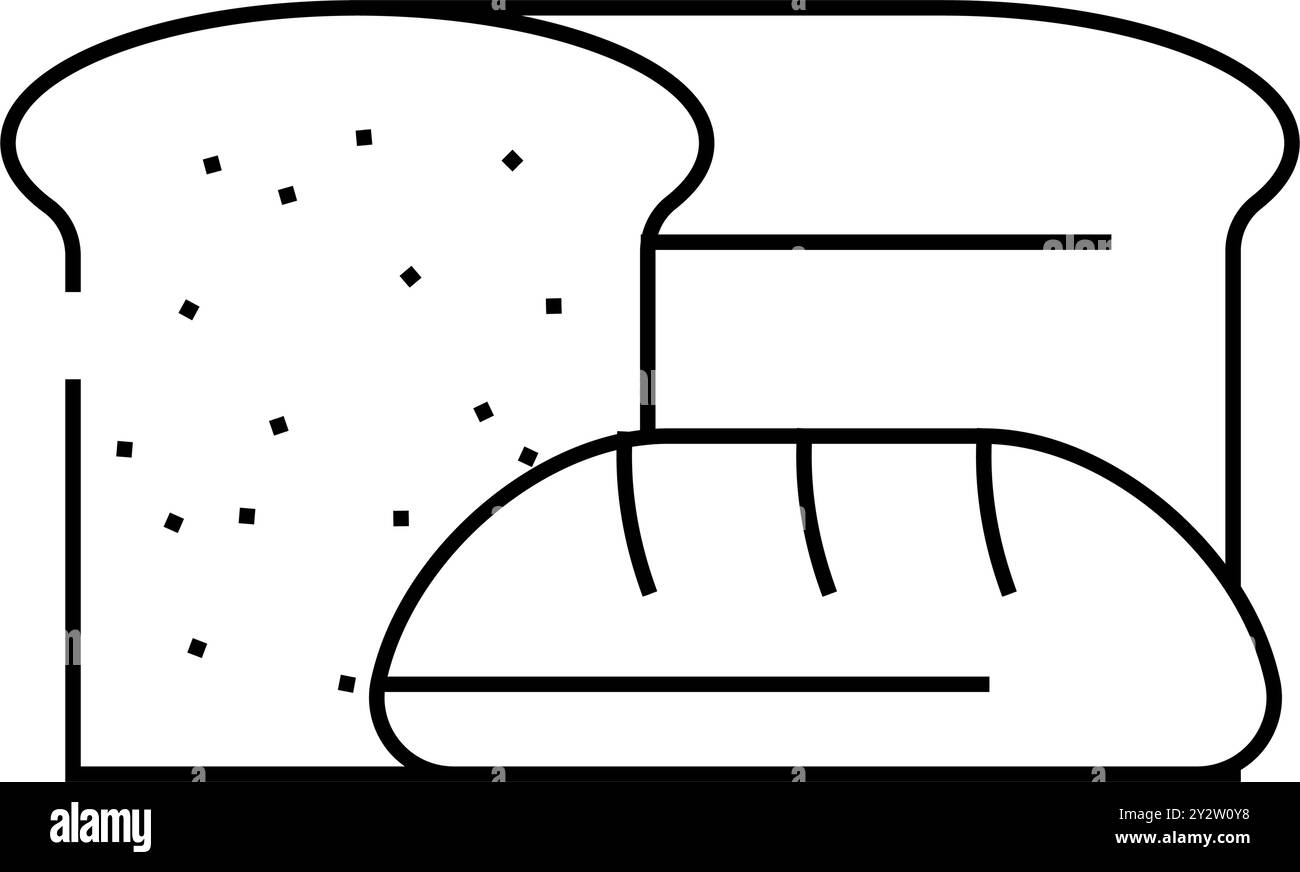 bakery department line icon vector illustration Stock Vector Image ...