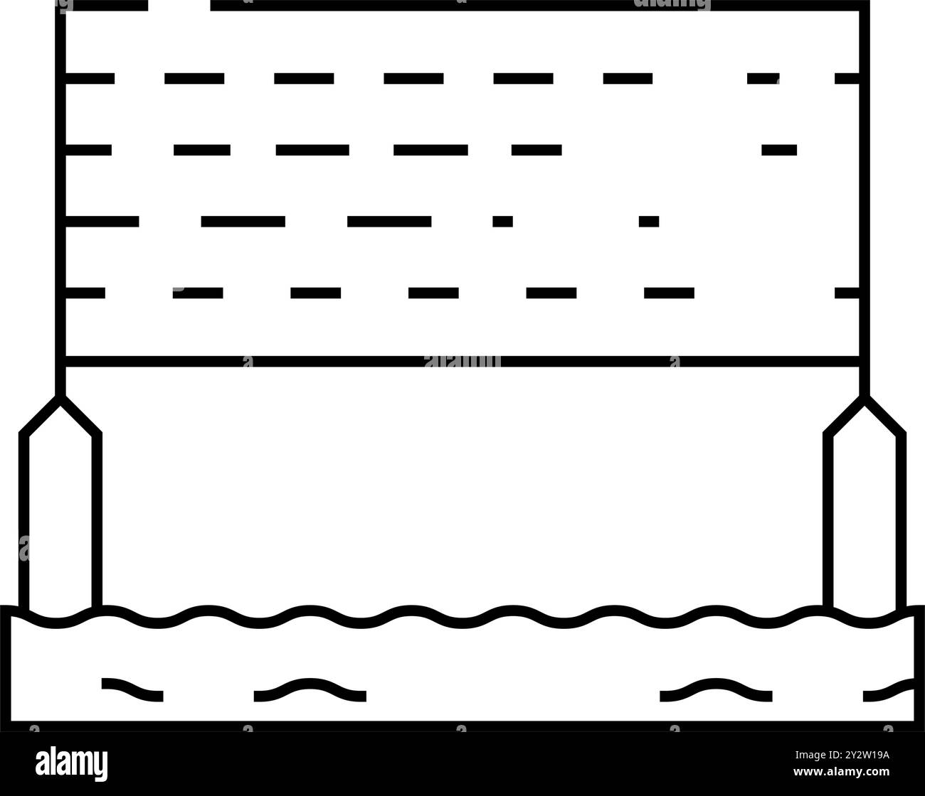 volleyball on water line icon vector illustration Stock Vector Image ...