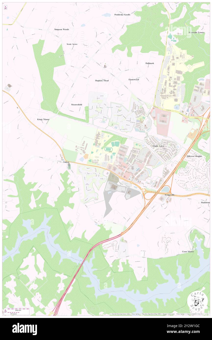 Fulton, City of Baltimore, US, United States, Maryland, N 39 18' 8'', S ...