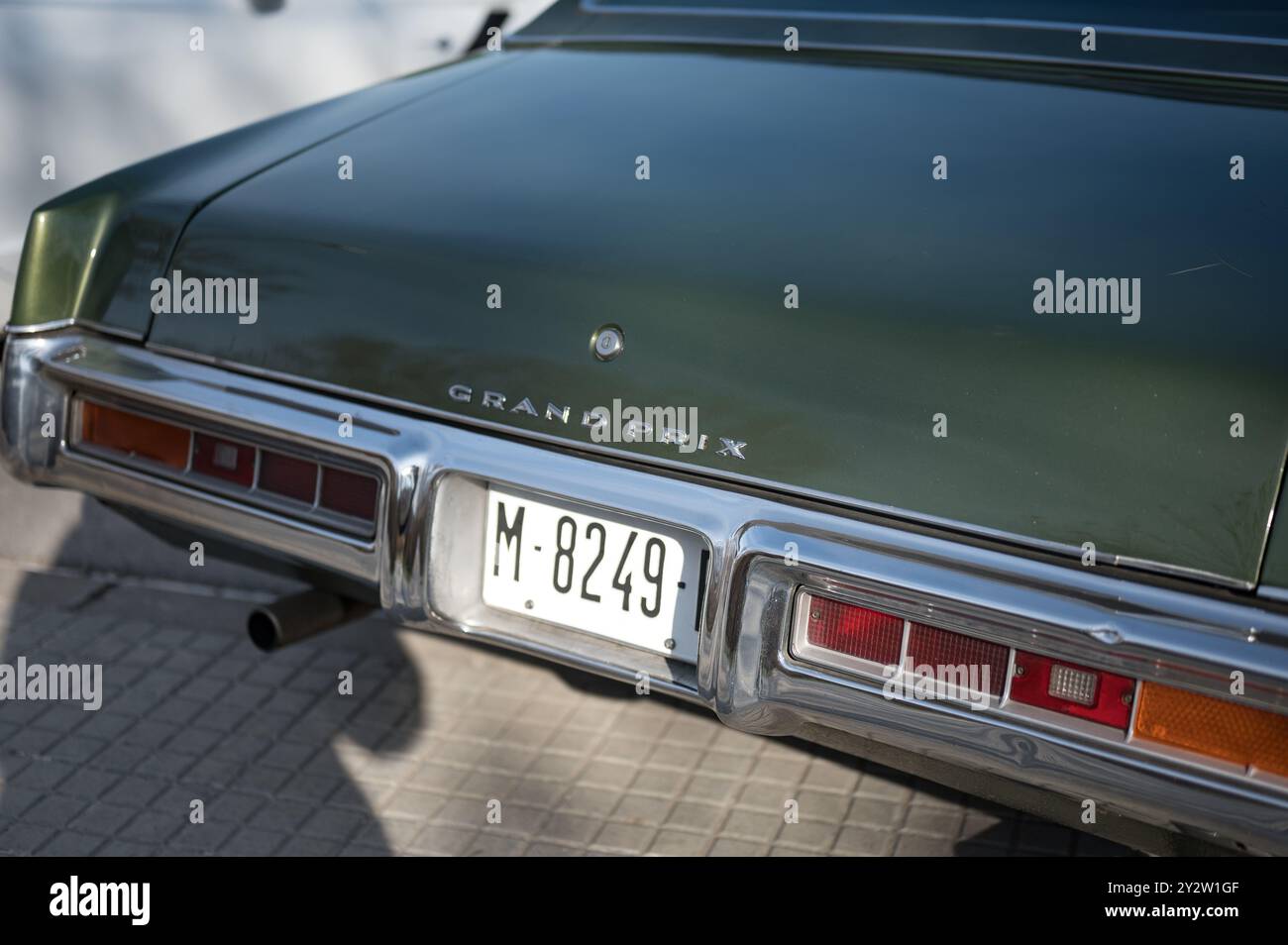 Rear view of a classic American sports car Pontiac Grand Prix from 1970 ...