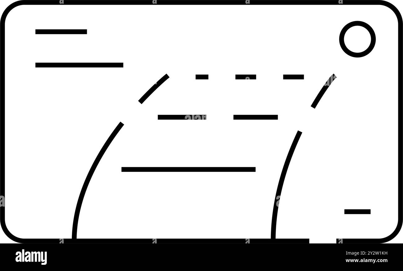 car rear view camera viewfinder line icon vector illustration Stock ...