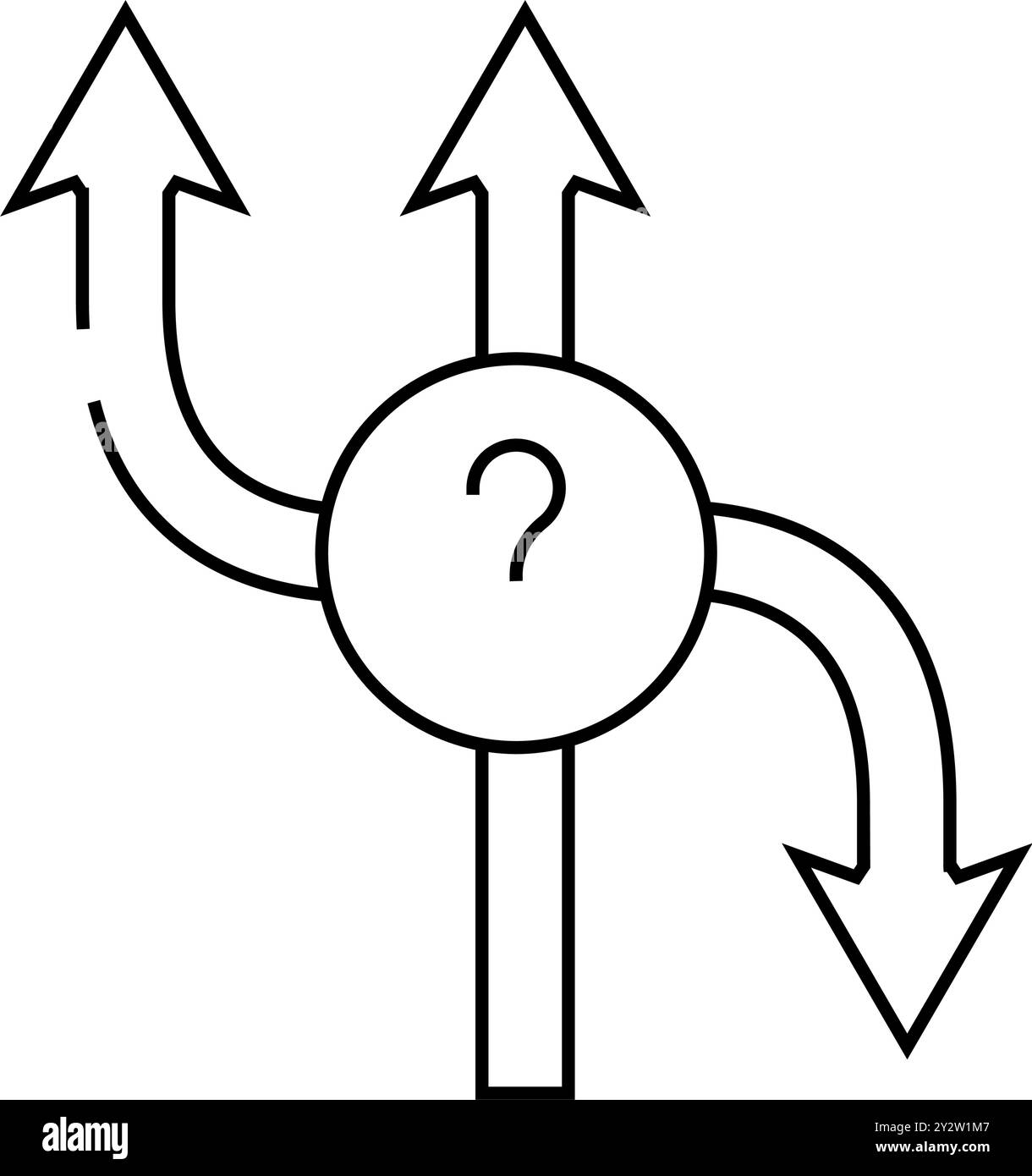 choice of direction line icon vector illustration Stock Vector Image ...