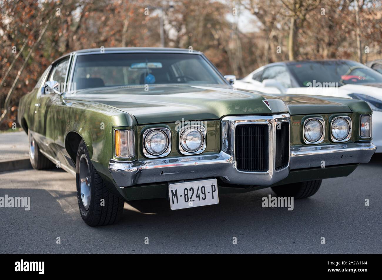 Front view of a classic second generation 1970 Pontiac Grand Prix ...