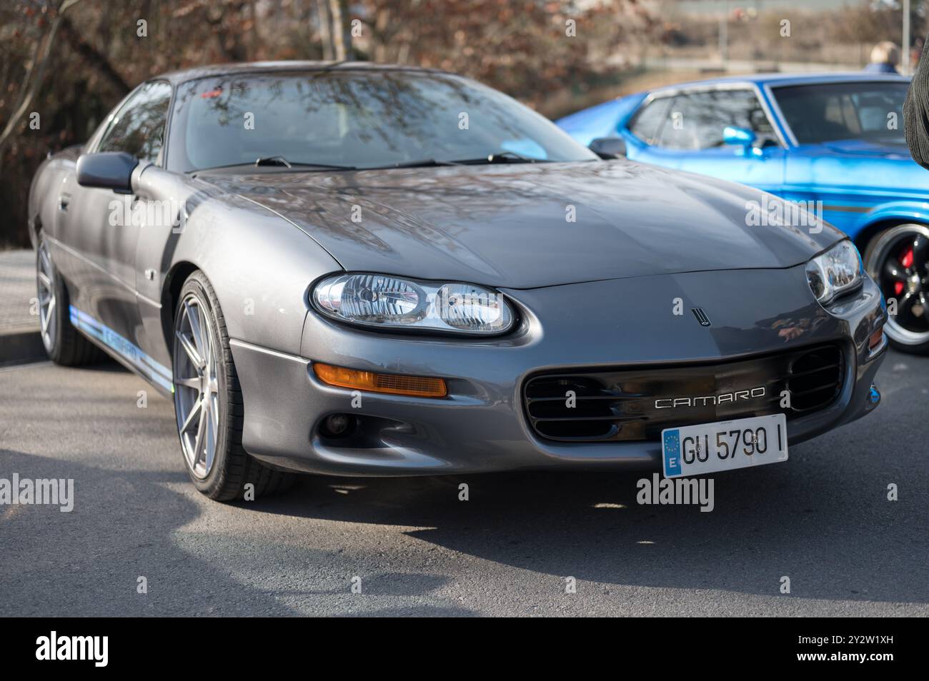 Front view of a classic American silver-colored fourth-generation ...