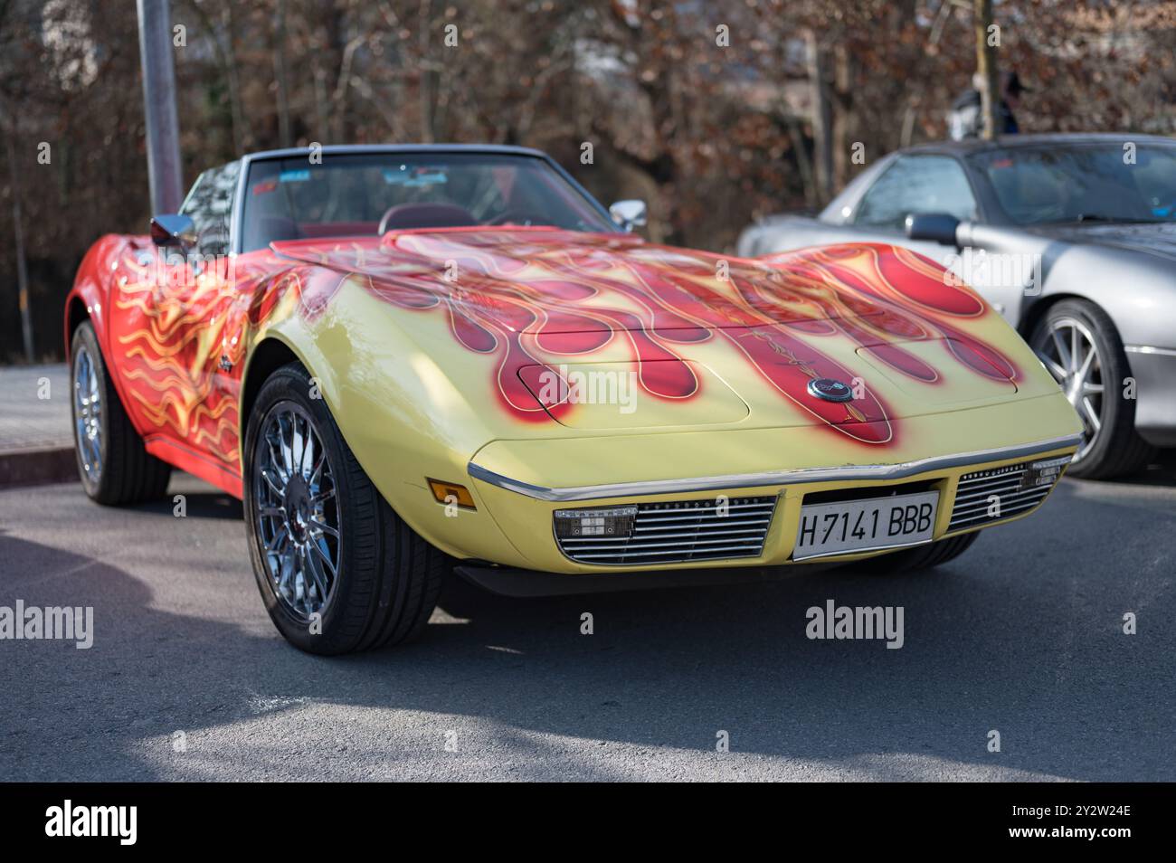 classic third generation Chevrolet Corvette C3 American sports car with ...