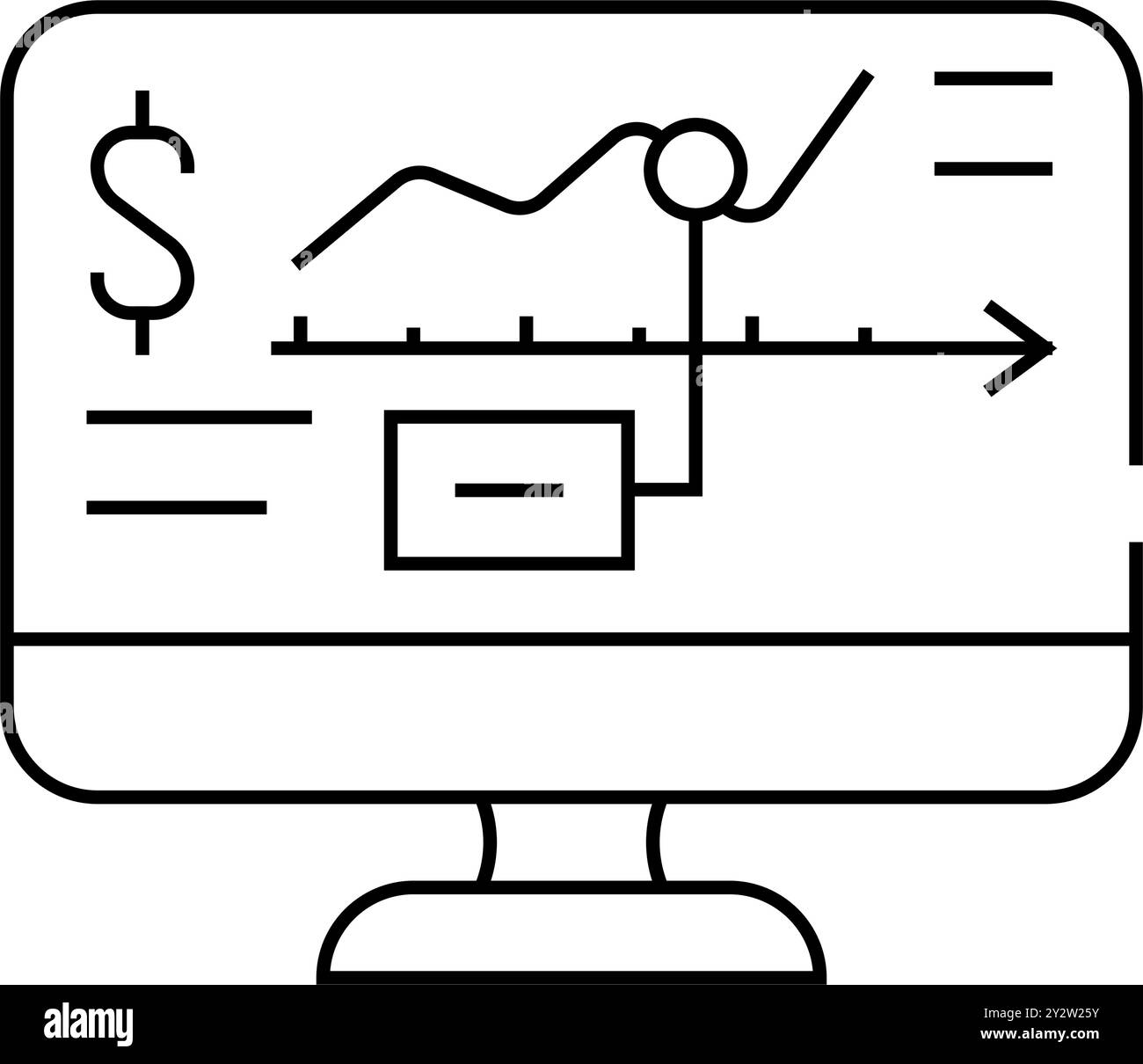 analysis infographic line icon vector illustration Stock Vector Image ...