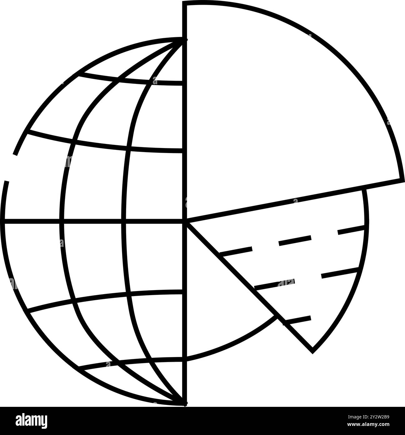 analytics globalization line icon vector illustration Stock Vector ...