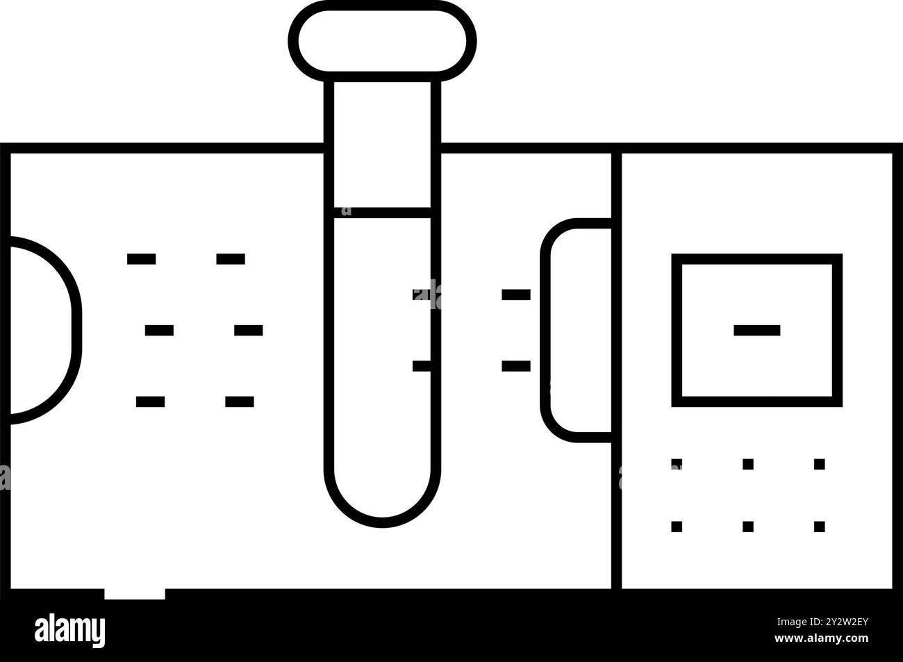 spectrophotometers lab electronic tool line icon vector illustration ...