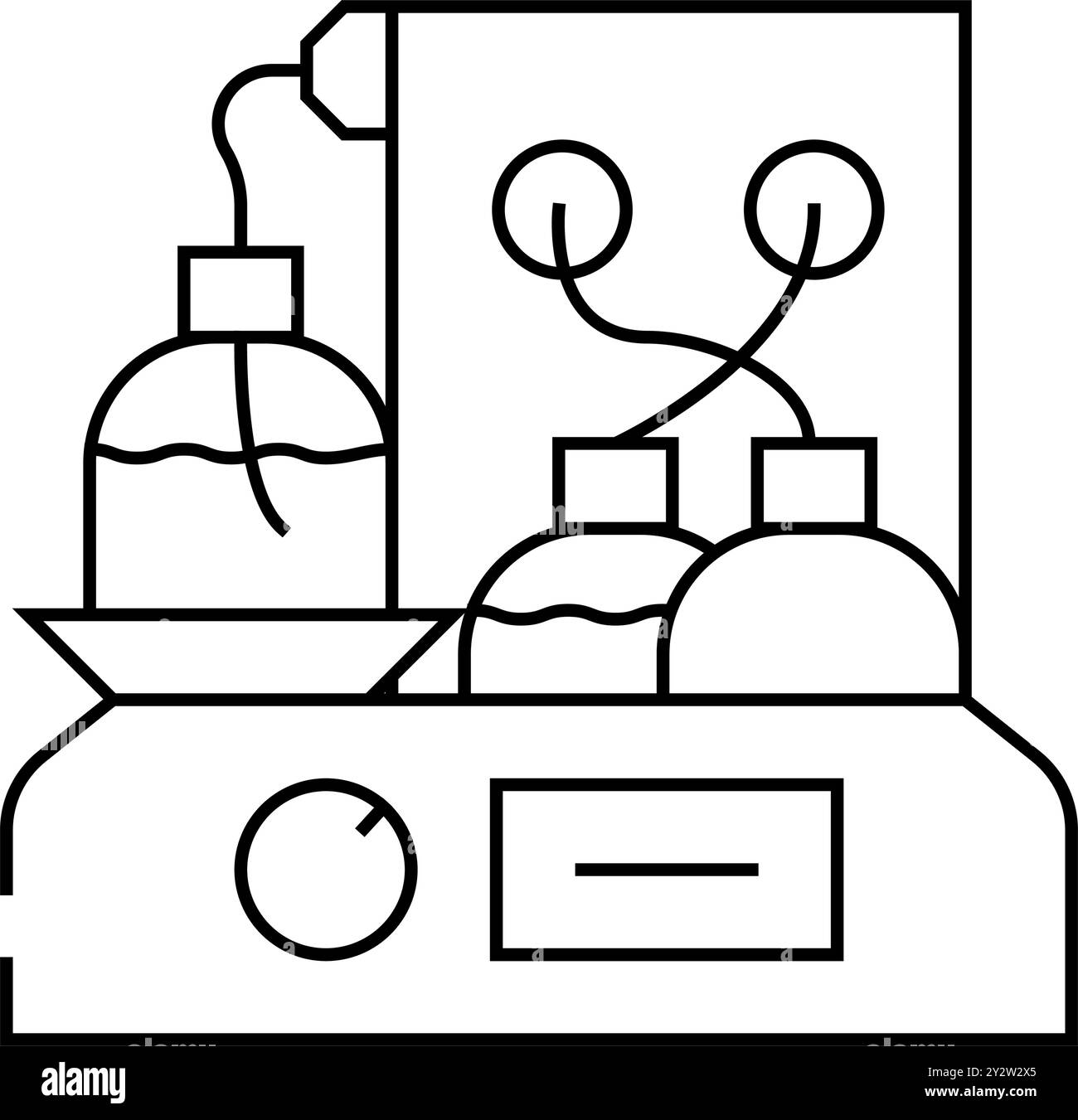 chromatograph electronic tool line icon vector illustration Stock ...