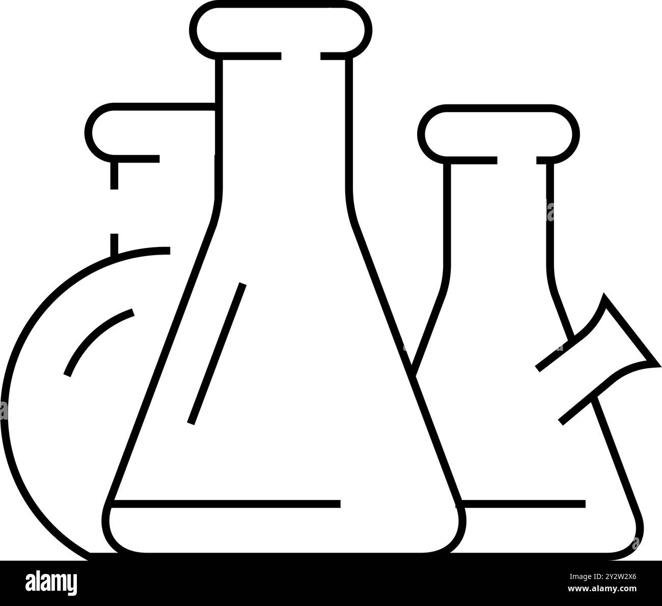 flasks lab tools line icon vector illustration Stock Vector Image & Art ...