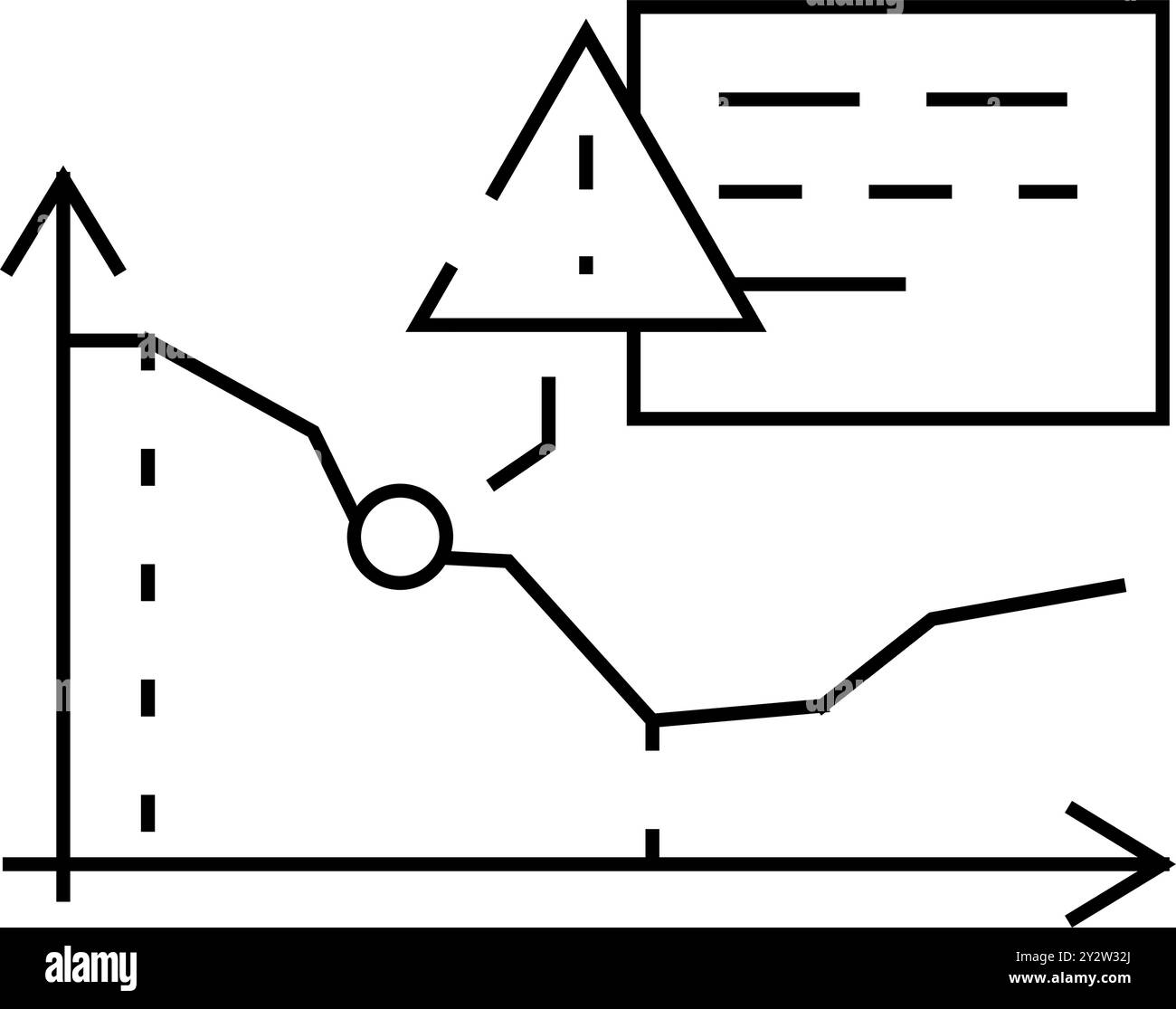 price drop chart line icon vector illustration Stock Vector Image & Art ...