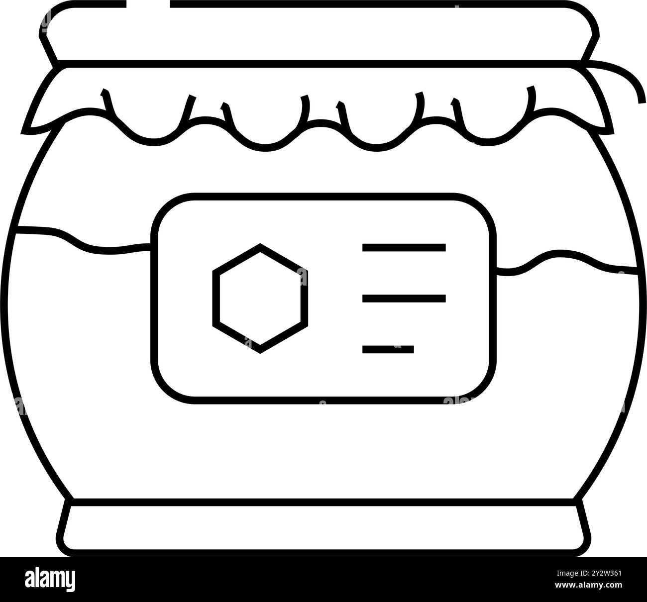 honey jar line icon vector illustration Stock Vector Image & Art - Alamy