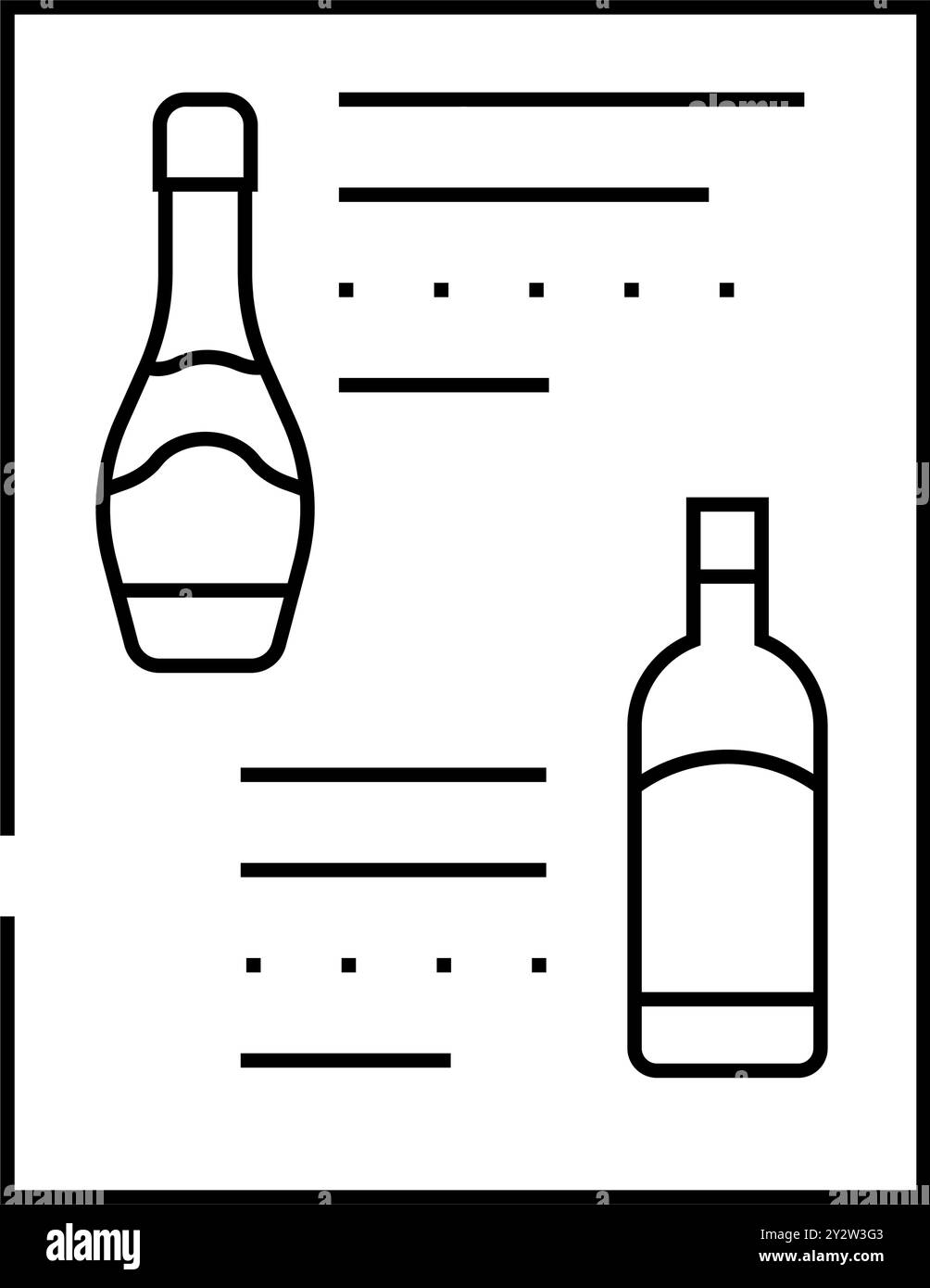 menu wine line icon vector illustration Stock Vector Image & Art - Alamy