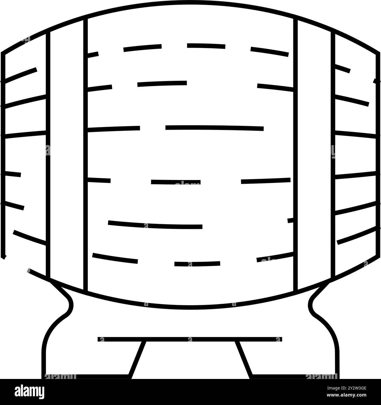 wooden barrel line icon vector illustration Stock Vector Image & Art ...