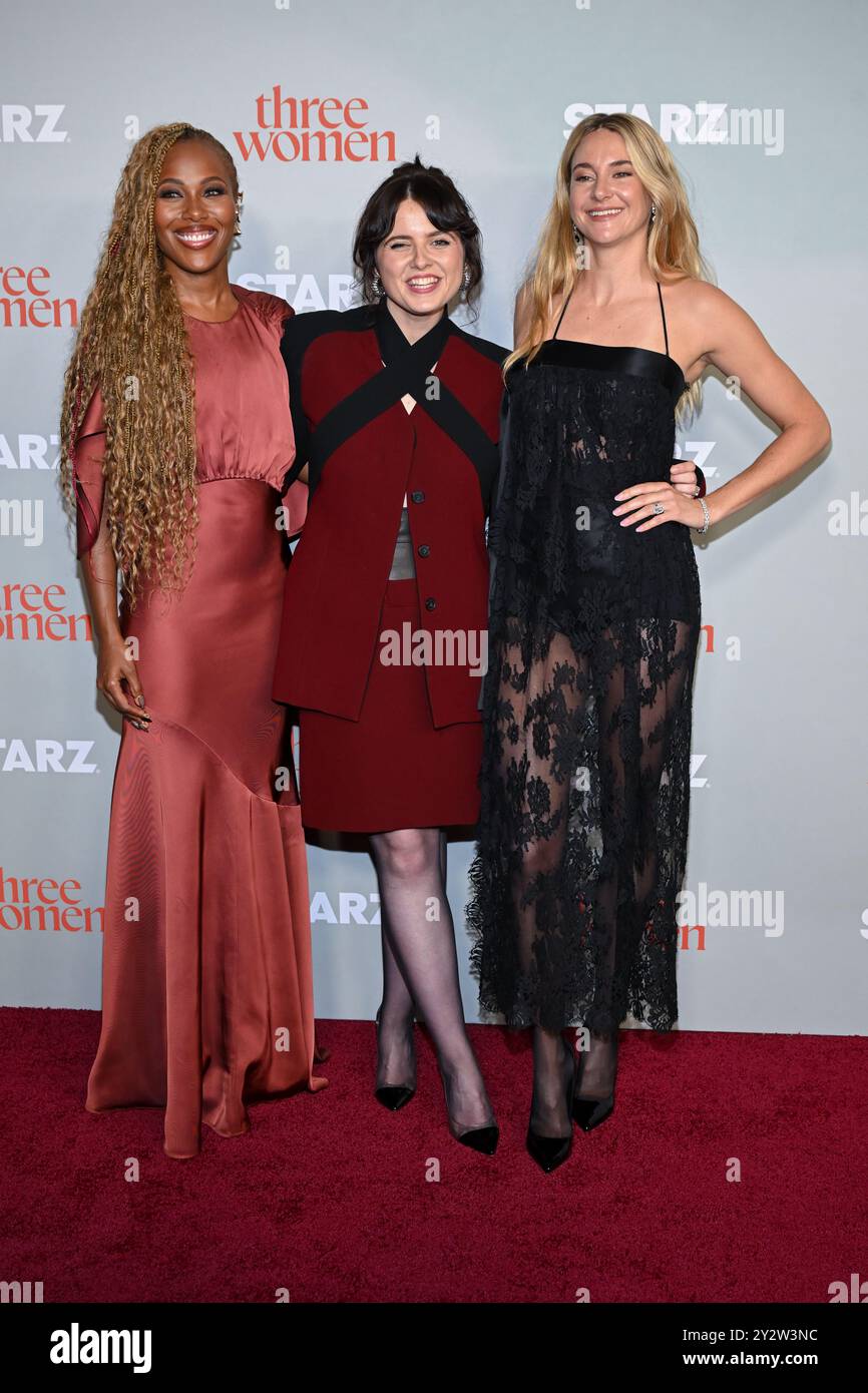 DeWanda Wise, Gabrielle Creevy and Shailene Woodley attend “Three Women ...