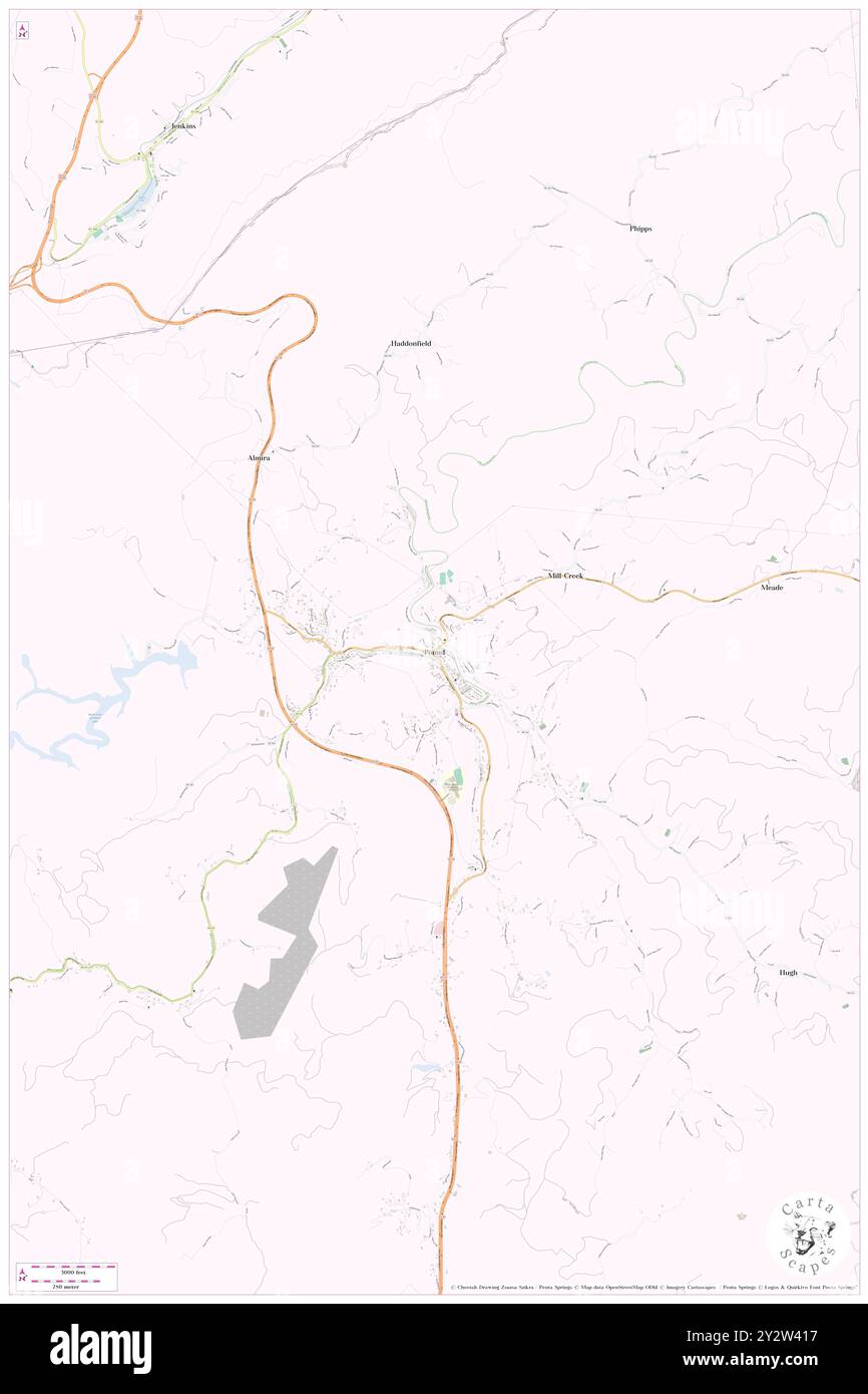 Map of pound virginia Cut Out Stock Images & Pictures - Alamy