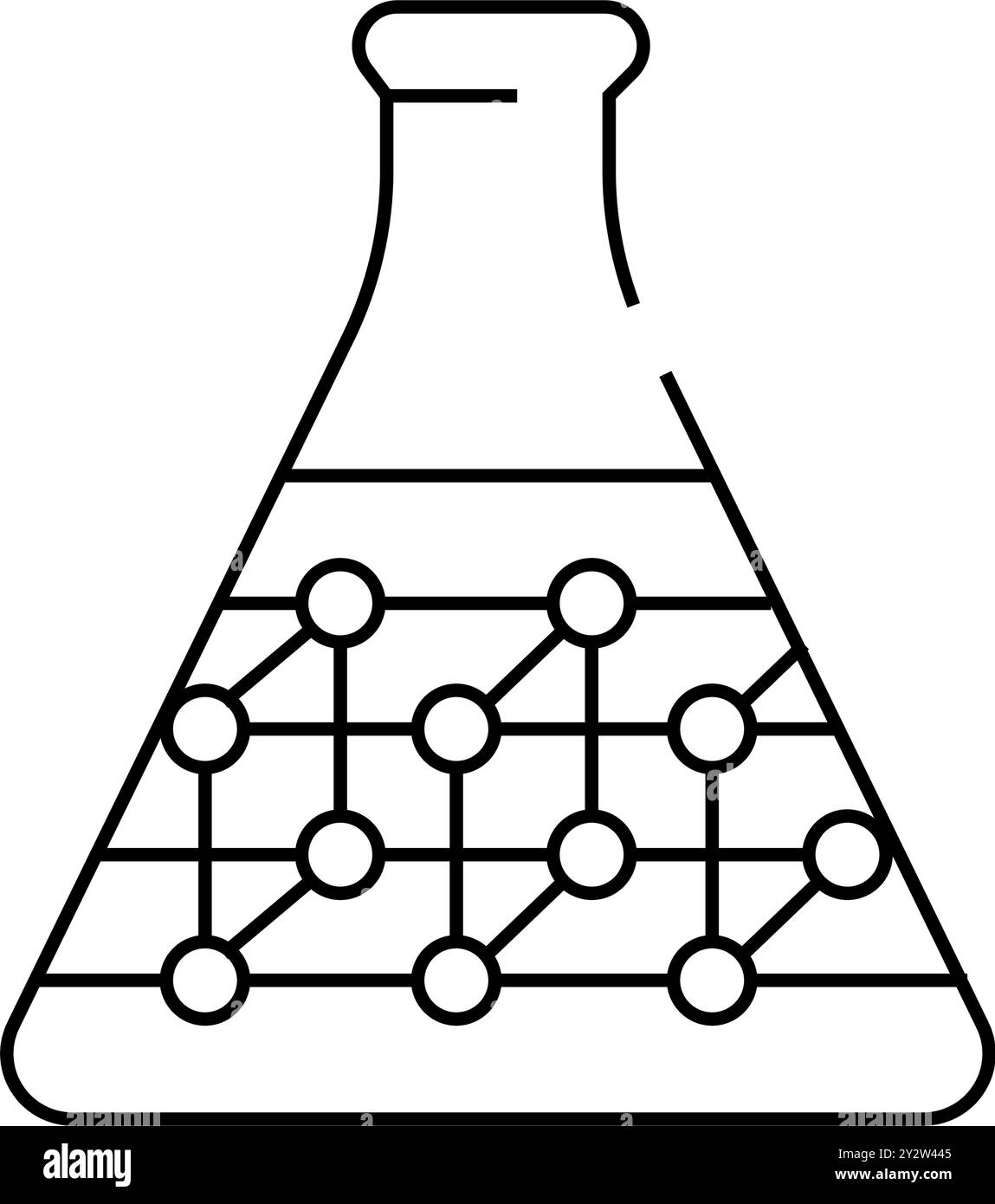 polymers in chemical lab glass line icon vector illustration Stock ...