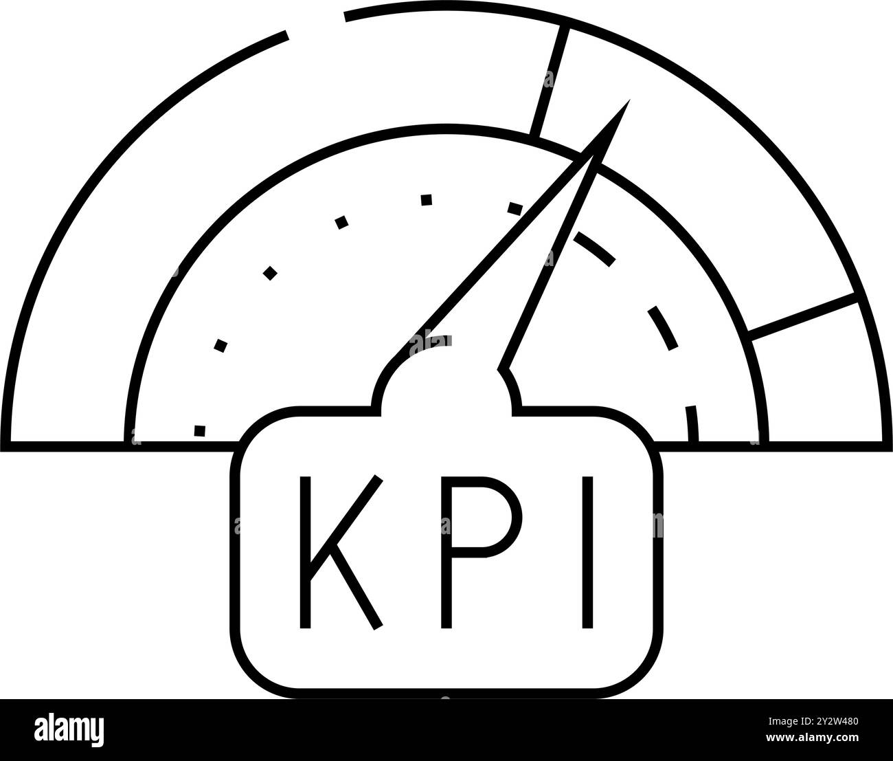 kpi business management line icon vector illustration Stock Vector ...