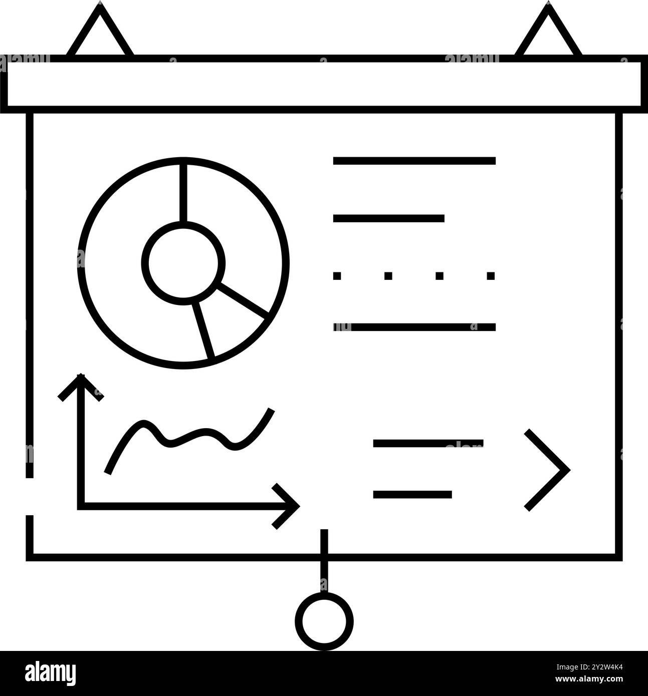 presentation of business strategy line icon vector illustration Stock ...