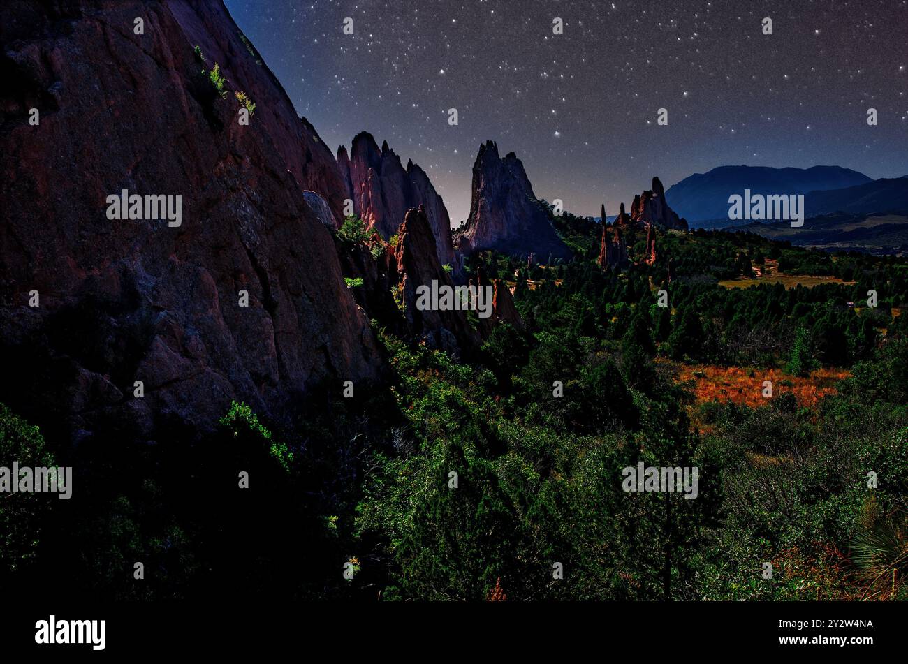 Cosmic Starry Sky at Garden of the Gods, Colorado Springs, Colorado ...