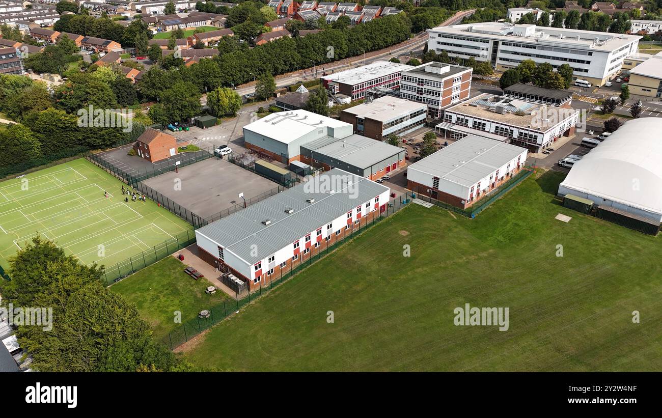 An Aerial view of Sir Henry Floyd Grammar School, Aylesbury Stock Photo ...