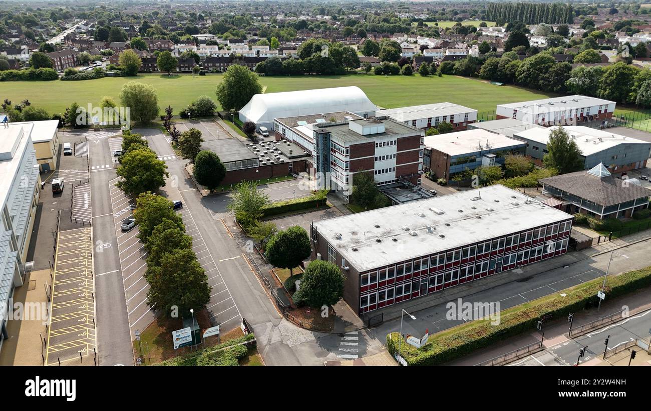 An Aerial view of Sir Henry Floyd Grammar School, Aylesbury Stock Photo ...