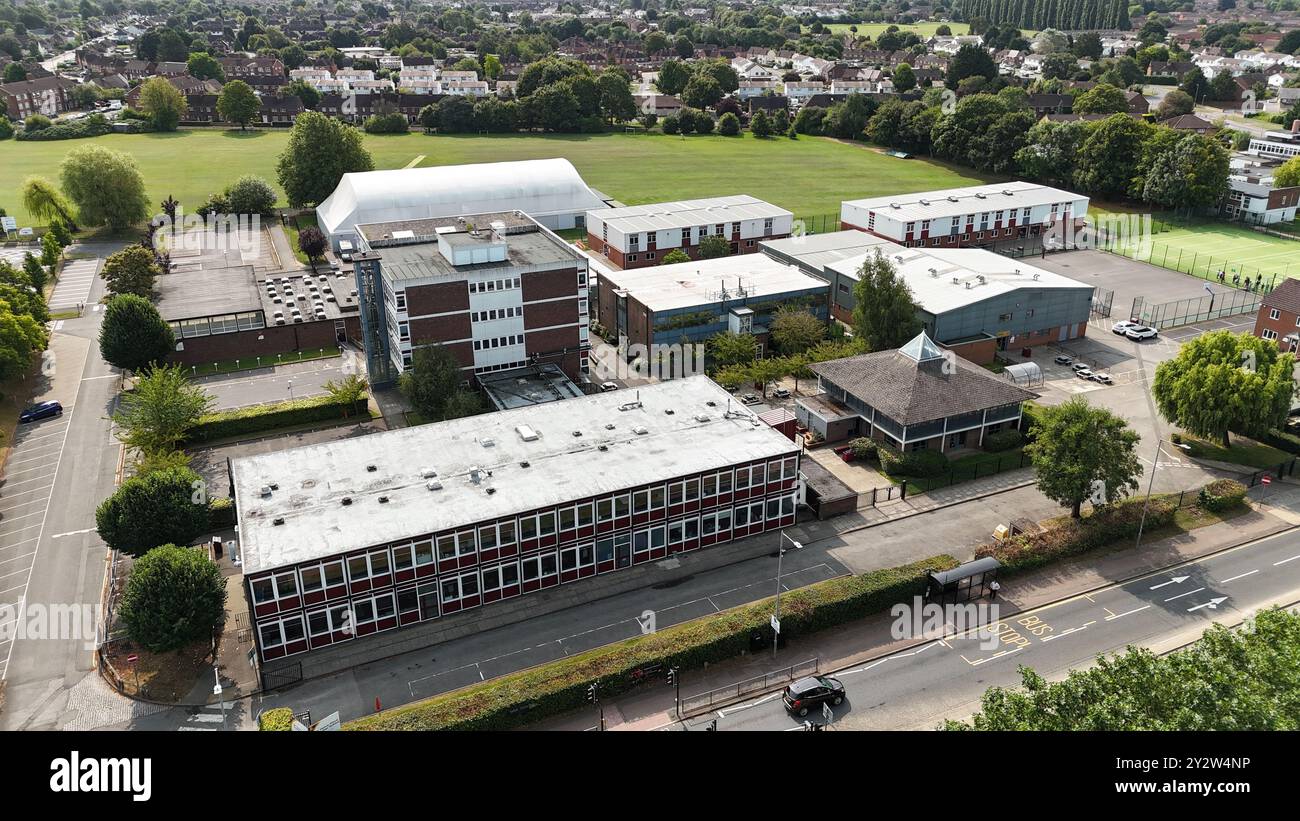 An Aerial view of Sir Henry Floyd Grammar School, Aylesbury Stock Photo ...