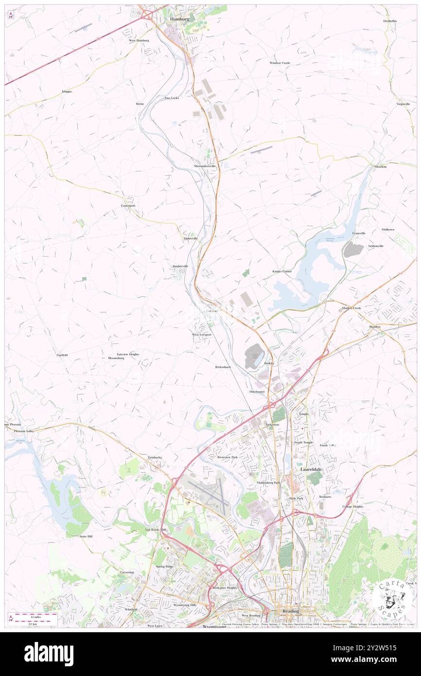 Leesport map Cut Out Stock Images & Pictures - Alamy