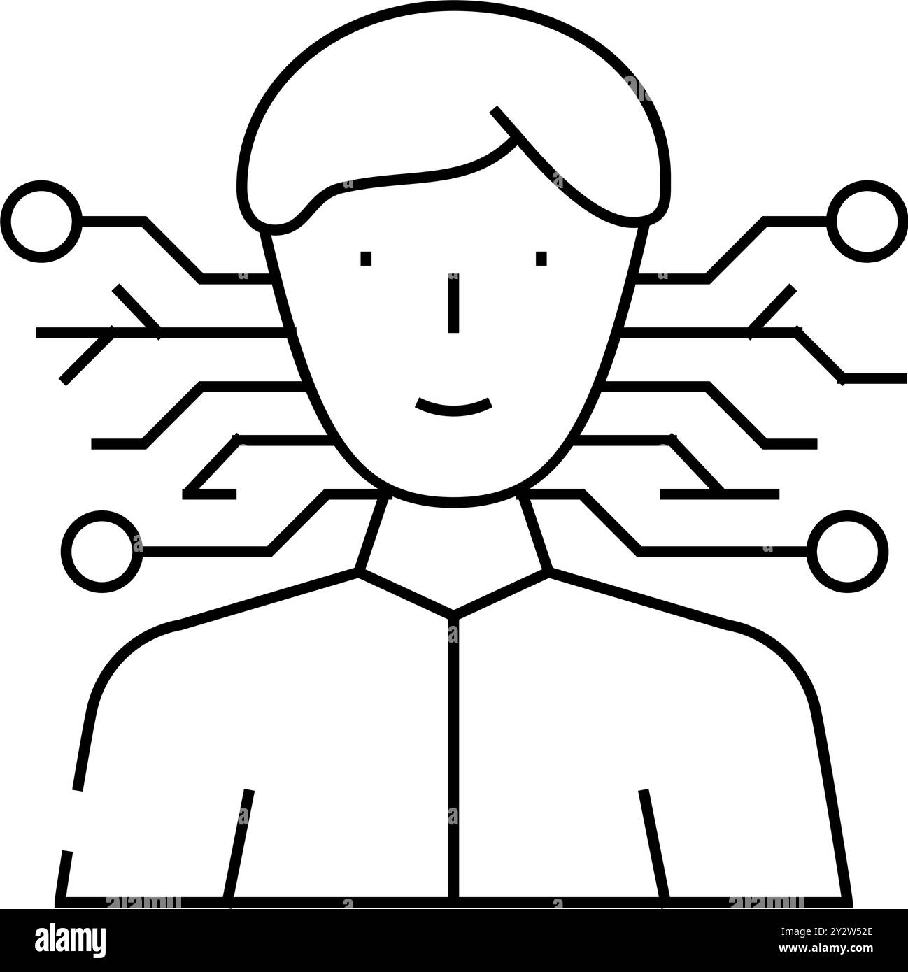 artificial intelligence line icon vector illustration Stock Vector ...