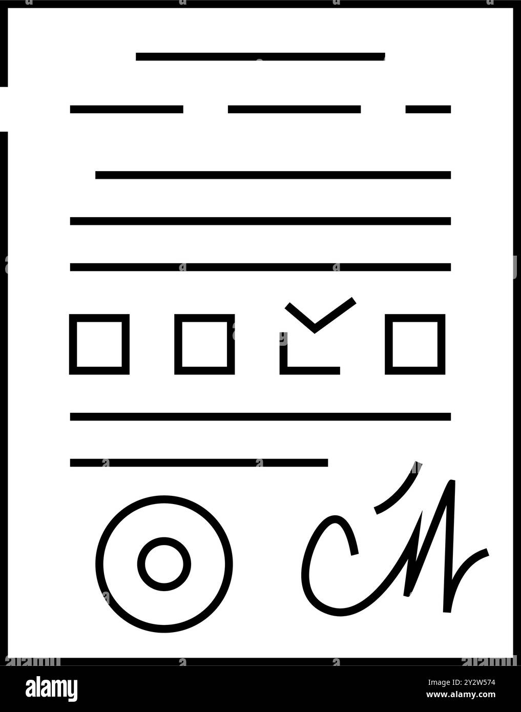 examination documents line icon vector illustration Stock Vector Image ...