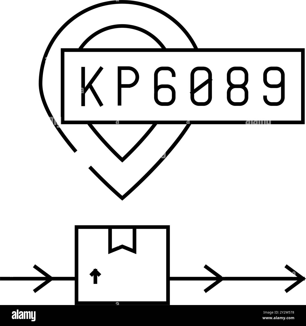 tracking number line icon vector illustration Stock Vector Image & Art ...