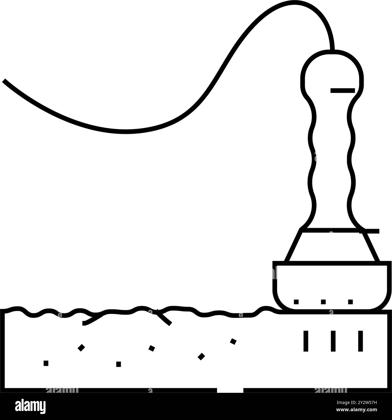 laser resurfacing line icon vector illustration Stock Vector Image ...