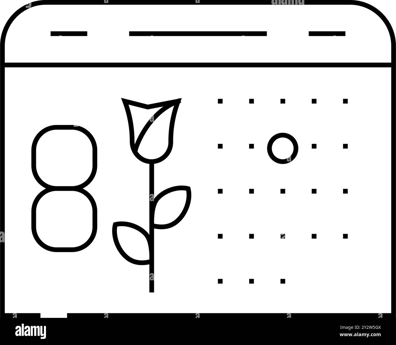 8th march woman day celebration line icon vector illustration Stock ...