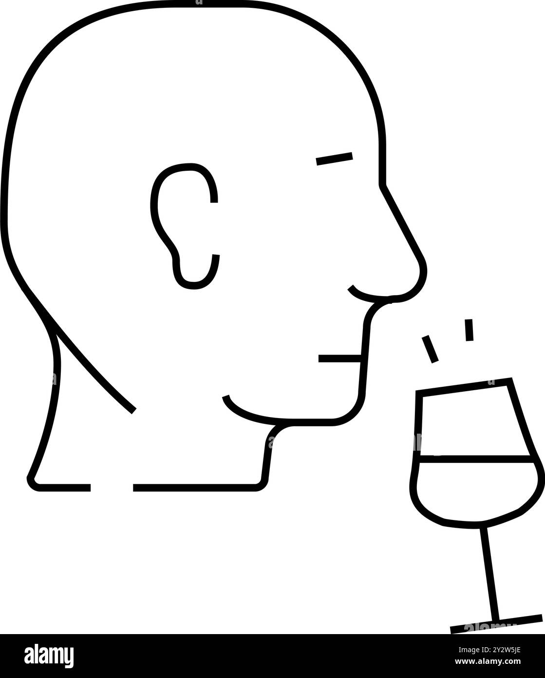 smell aromatic wine line icon vector illustration Stock Vector Image ...