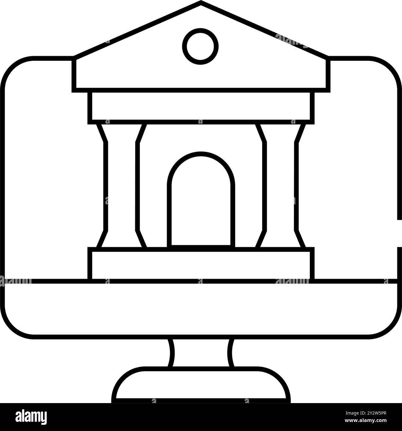 online banking line icon vector illustration Stock Vector Image & Art ...